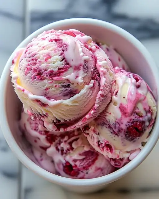 Raspberry Swirl Ice Cream Recipe