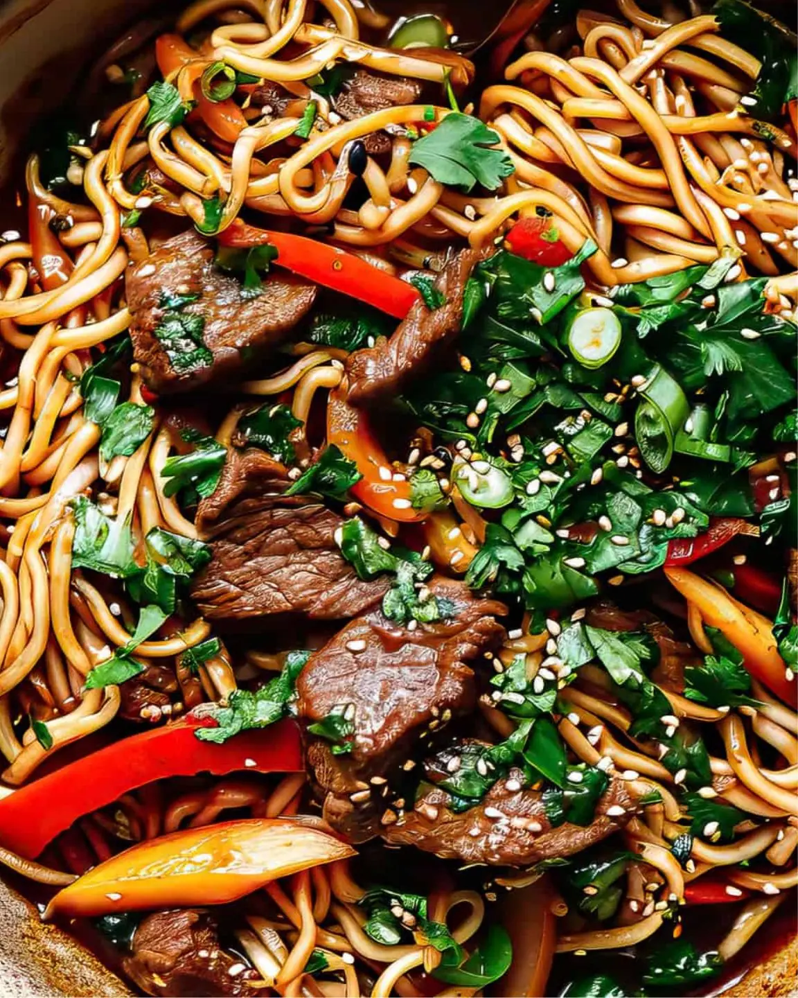 Easy Ground Beef Sesame Noodles