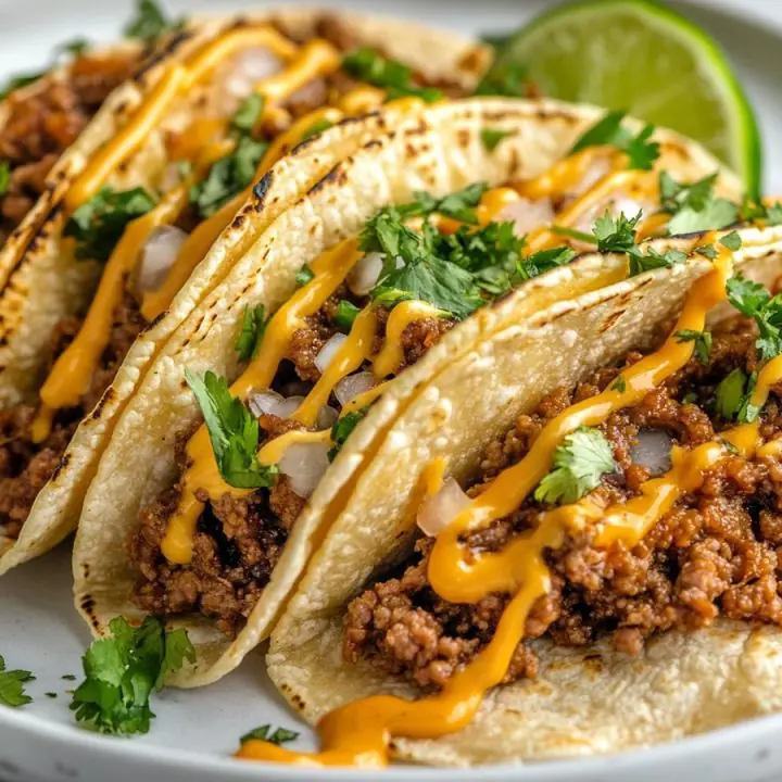 Garlic Butter Honey BBQ Beef Tacos
