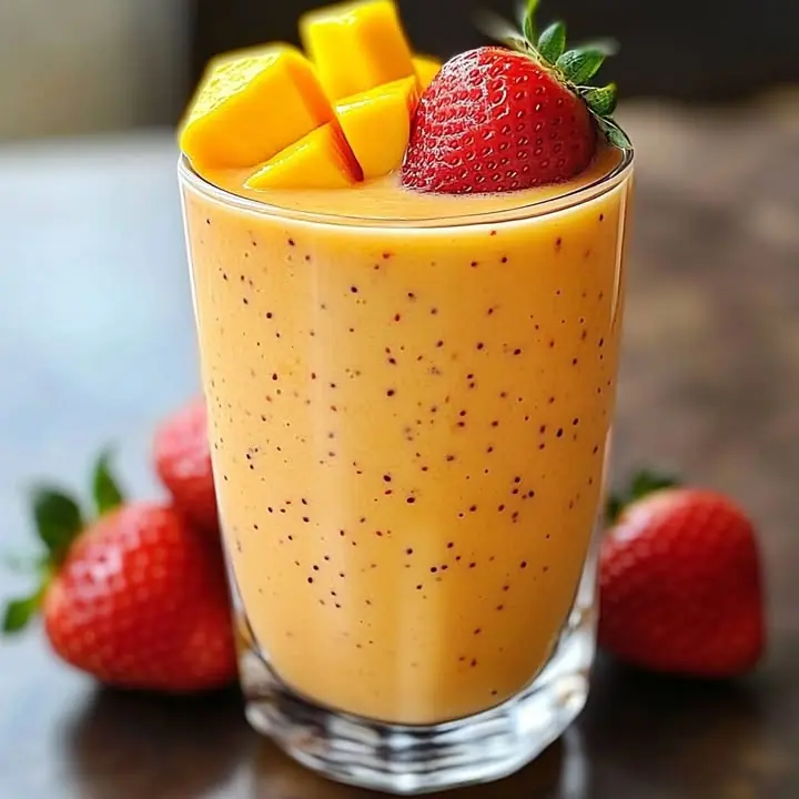 Tropical Strawberry Mango Smoothie